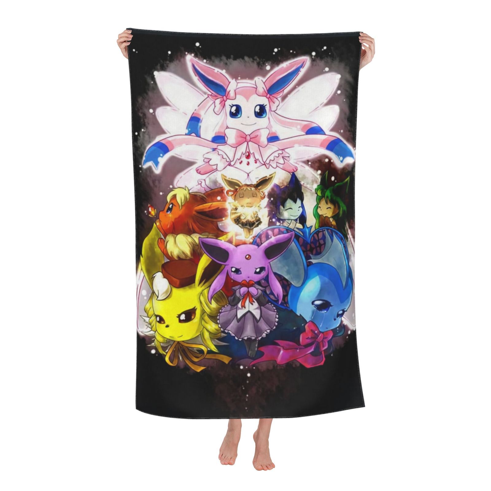 Eevee,Vaporeon,Leafeon,Umbreon,Espeon,Glaceon,Flareon,Jolteon Bath Towels for Kids and Adults ...