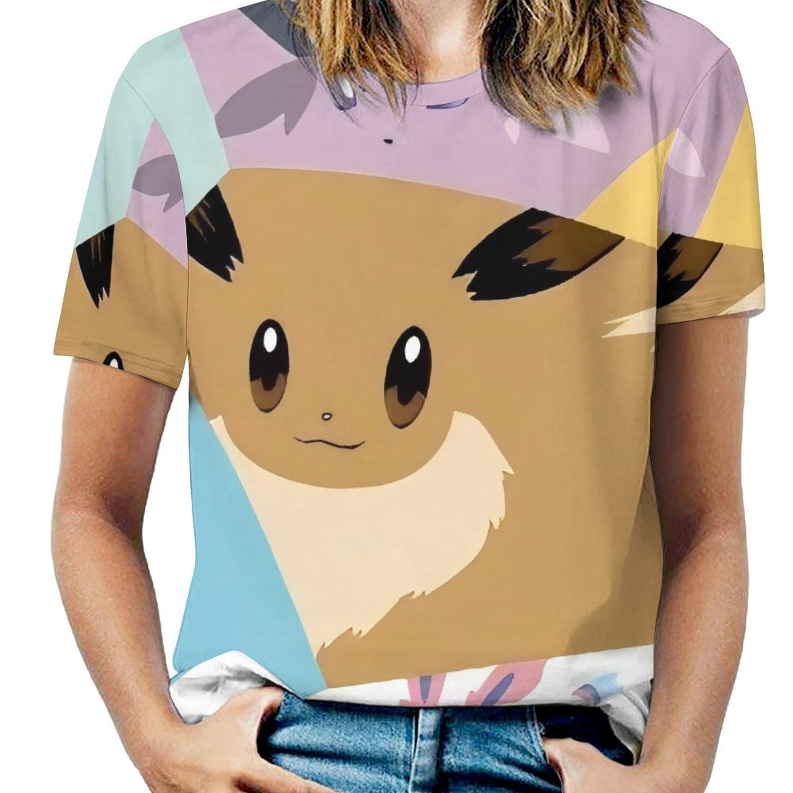 Eevee t-shirts womens short sleeve tops 4XL - Walmart.com