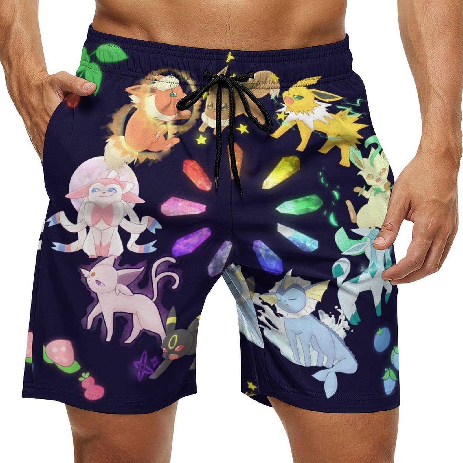 Eevee,vaporeon,leafeon,umbreon,espeon,glaceon,flareon,jolteon Mens Swim Trunks,Men's Swim Trunks ...