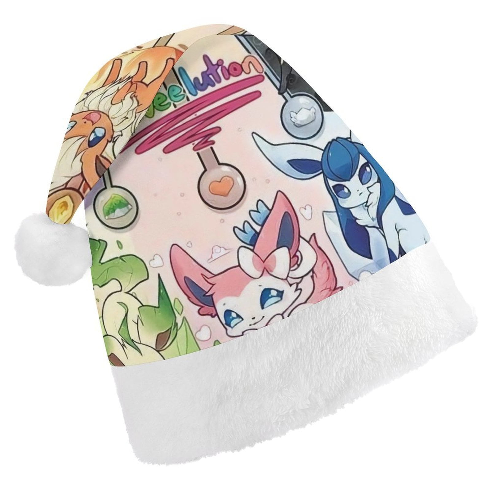 Eevee,vaporeon,leafeon,umbreon,espeon,glaceon,flareon,jolteon Santa Hat ...
