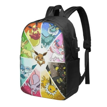 Free Shipping! Pokemon Backpack Eevee Evolutions Laptop School Travel ...