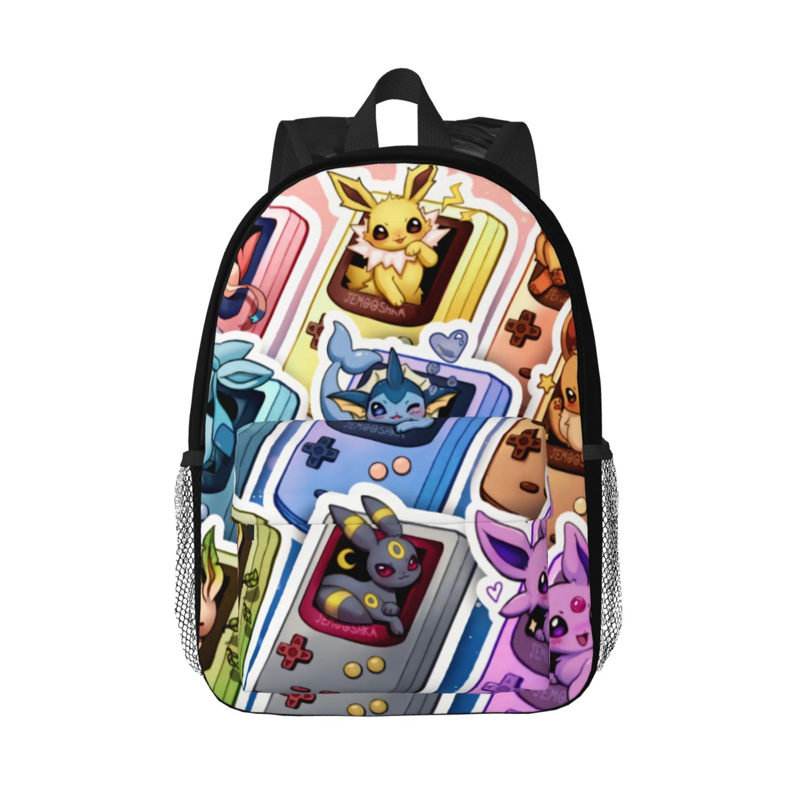 Eeveelution Gameboy Stickers Vinyl Backpack,Polyester Canvas Casual ...