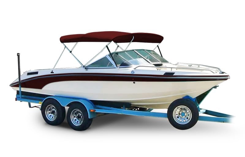 Eevelle Summerset Premium Bimini Boat Top 3 Bow Kit, Aluminum Frame ...