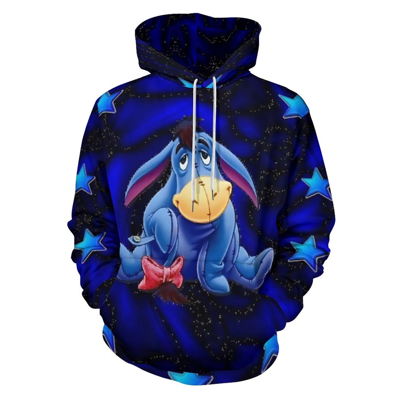 Eeyore Adult Personality Relaxed Pullover Hooded Sweatshirt with Long ...