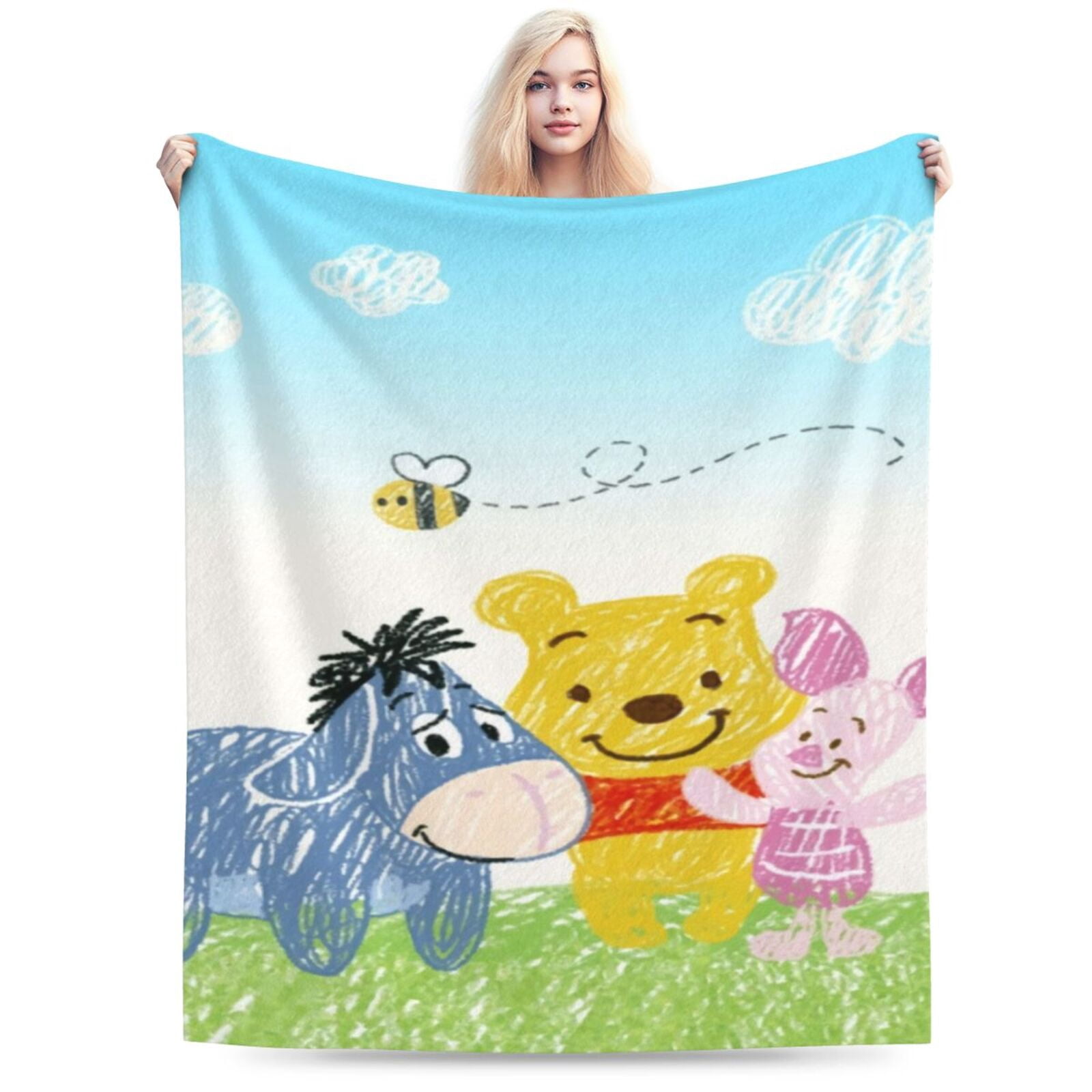 Eeyore Cartoon Fleece Blanket for Boys Girls Kids, Ultra Soft Cozy Warm ...