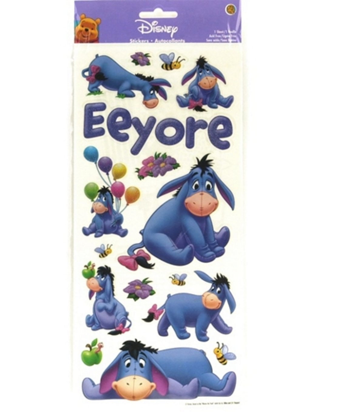 Eeyore Glitter Sticker Sheet - Walmart.com