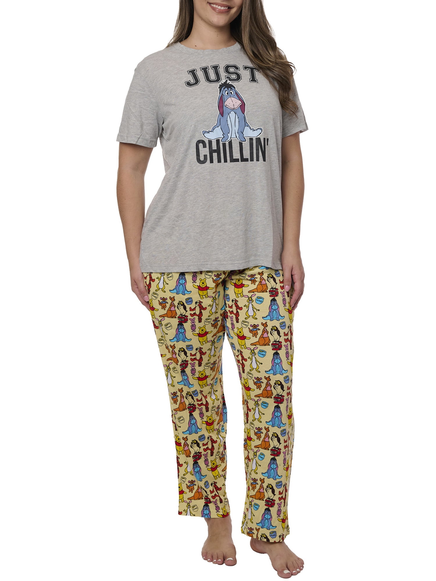 Eeyore Just Chillin T-Shirt w/ Winnie the Pooh & Friends Yellow Lounge ...