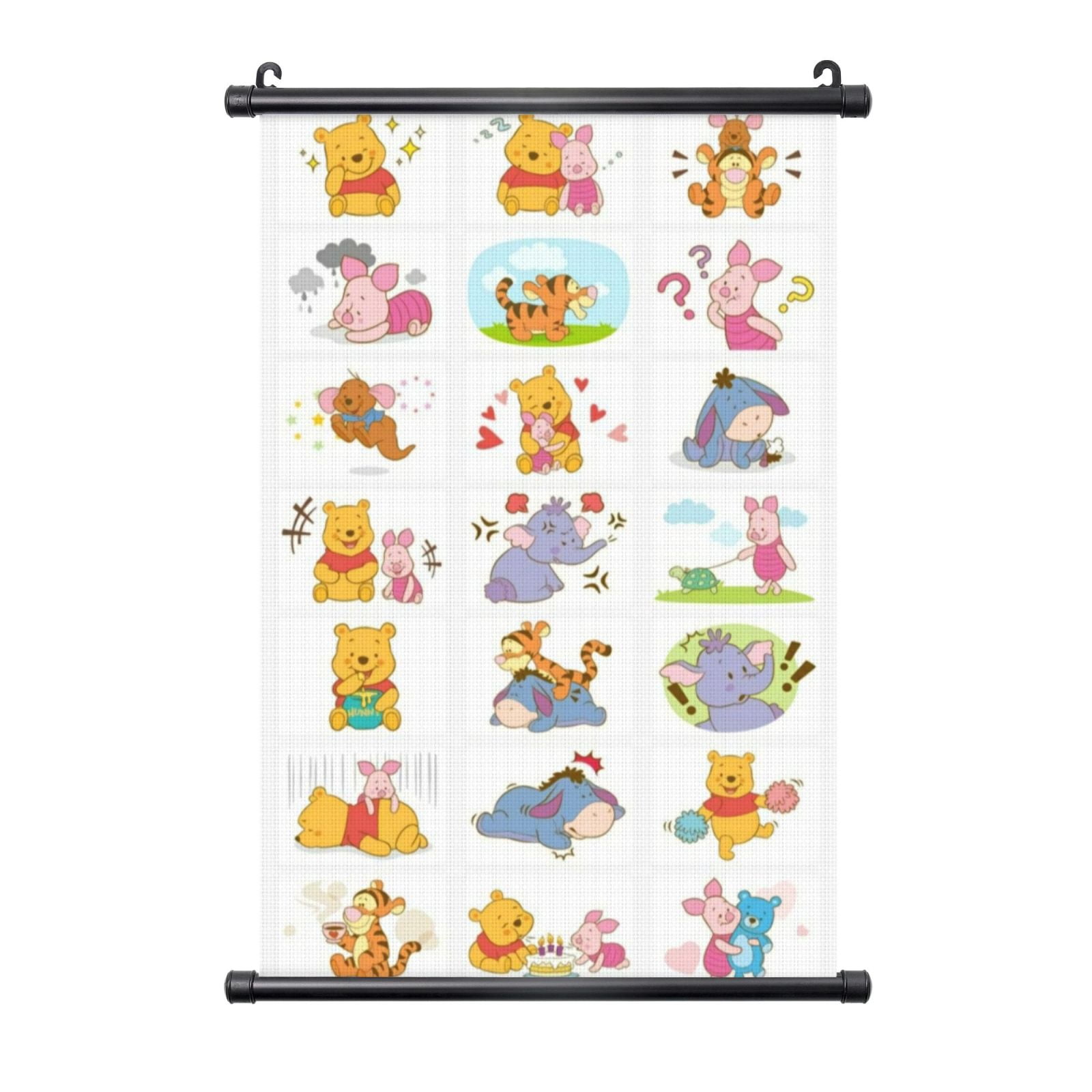 Eeyore Poster Plastic Shaft Wall Hanging Banner Artwork Canvas Wall Art ...