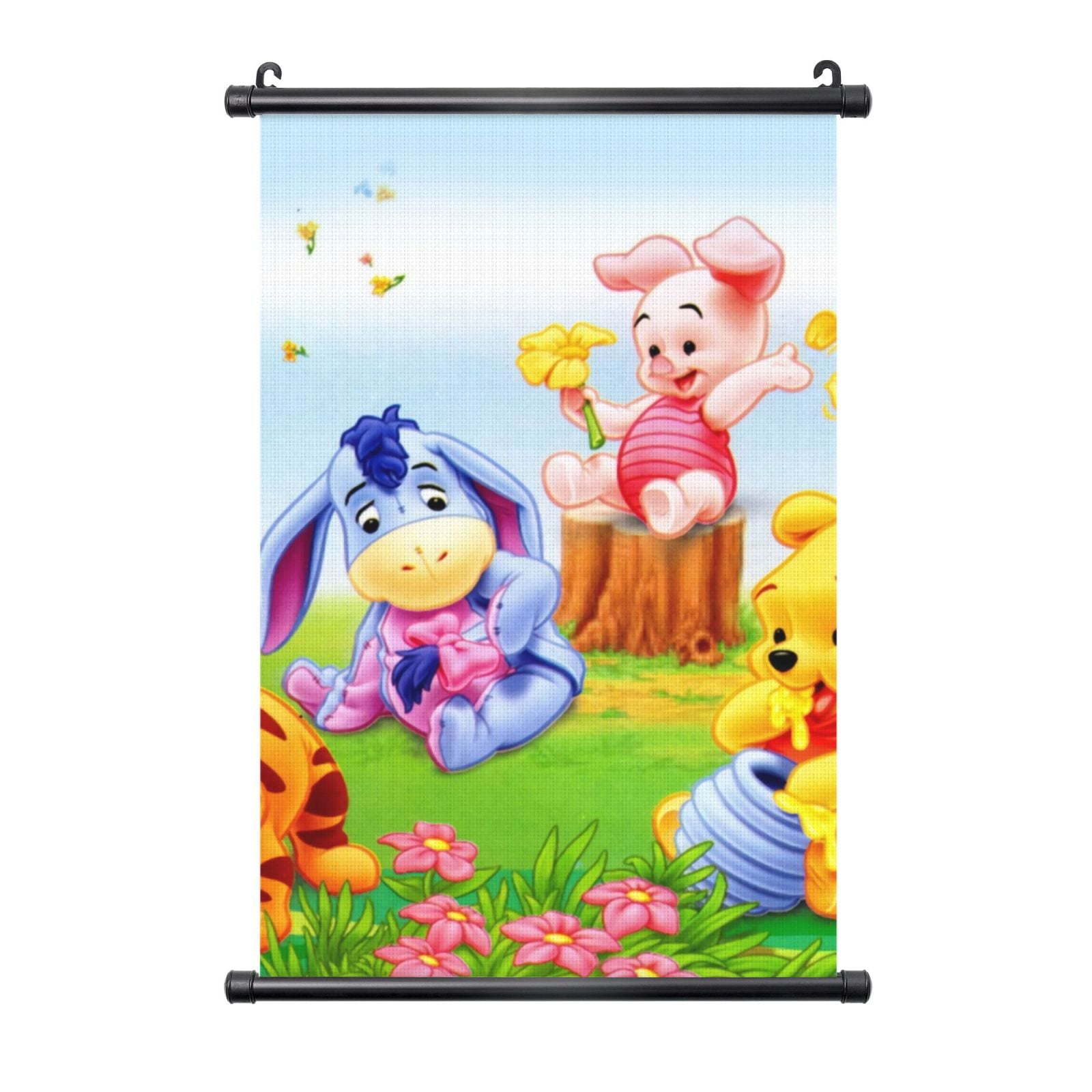 Eeyore Poster Plastic Shaft Wall Hanging Banner Artwork Canvas Wall Art ...