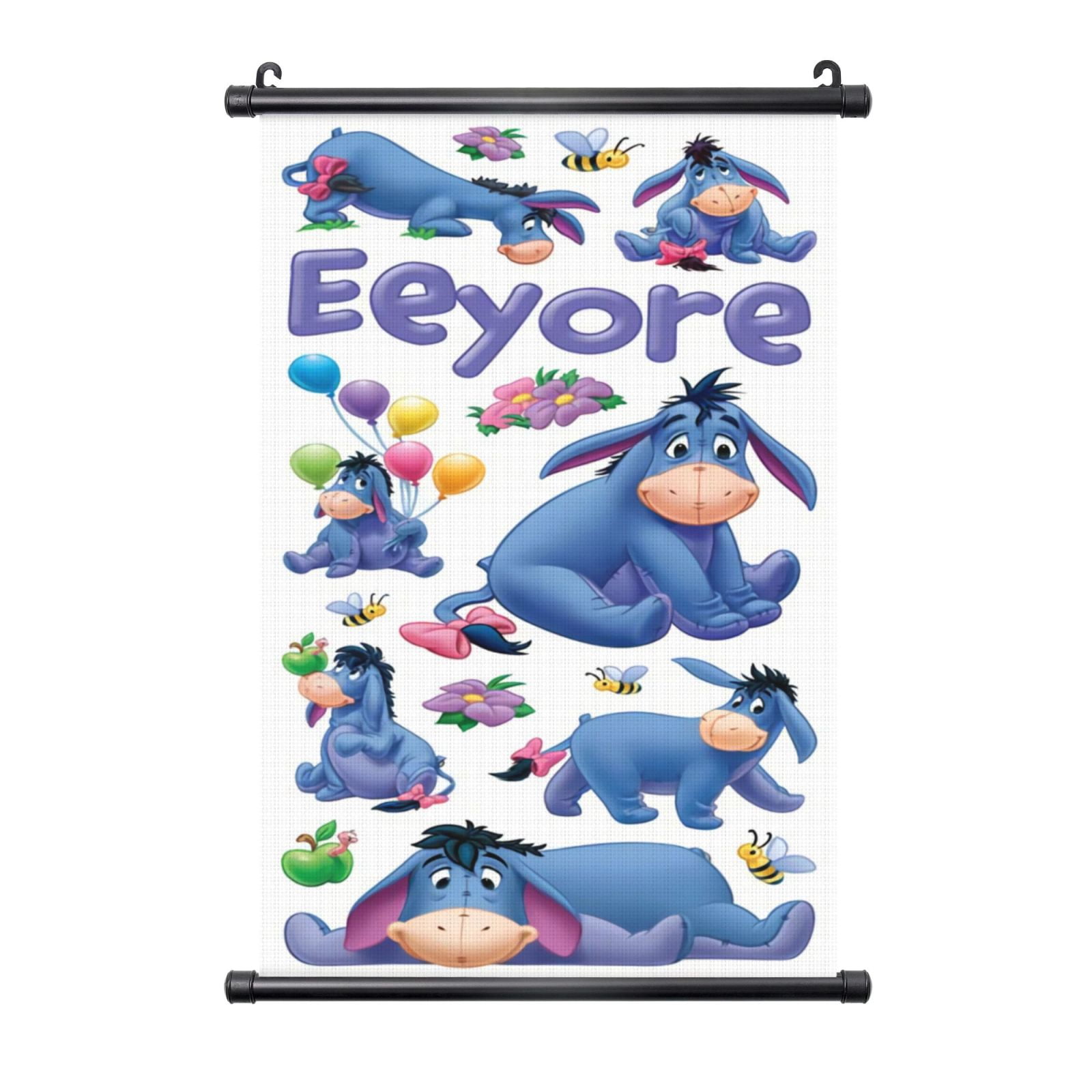 Eeyore Poster Plastic Shaft Wall Hanging Banner Artwork Canvas Wall Art ...