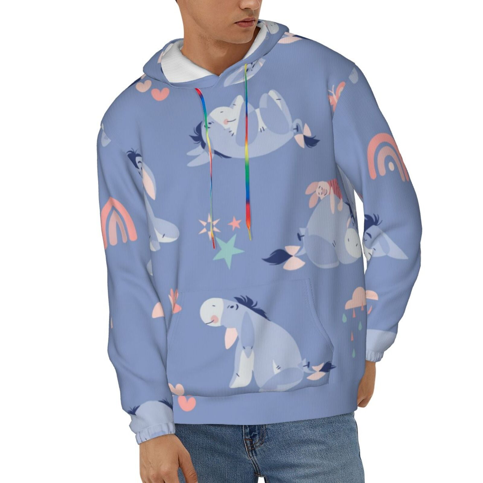 Eeyore Unisex Hoodies 3D Print Hooded Sweatshirt for Men Women, Long ...
