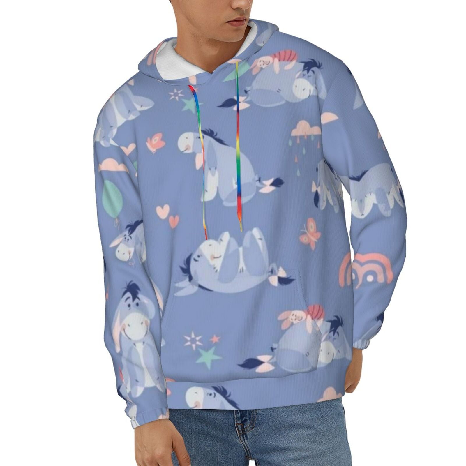 Eeyore Unisex Hoodies 3D Print Hooded Sweatshirt for Men Women, Long ...
