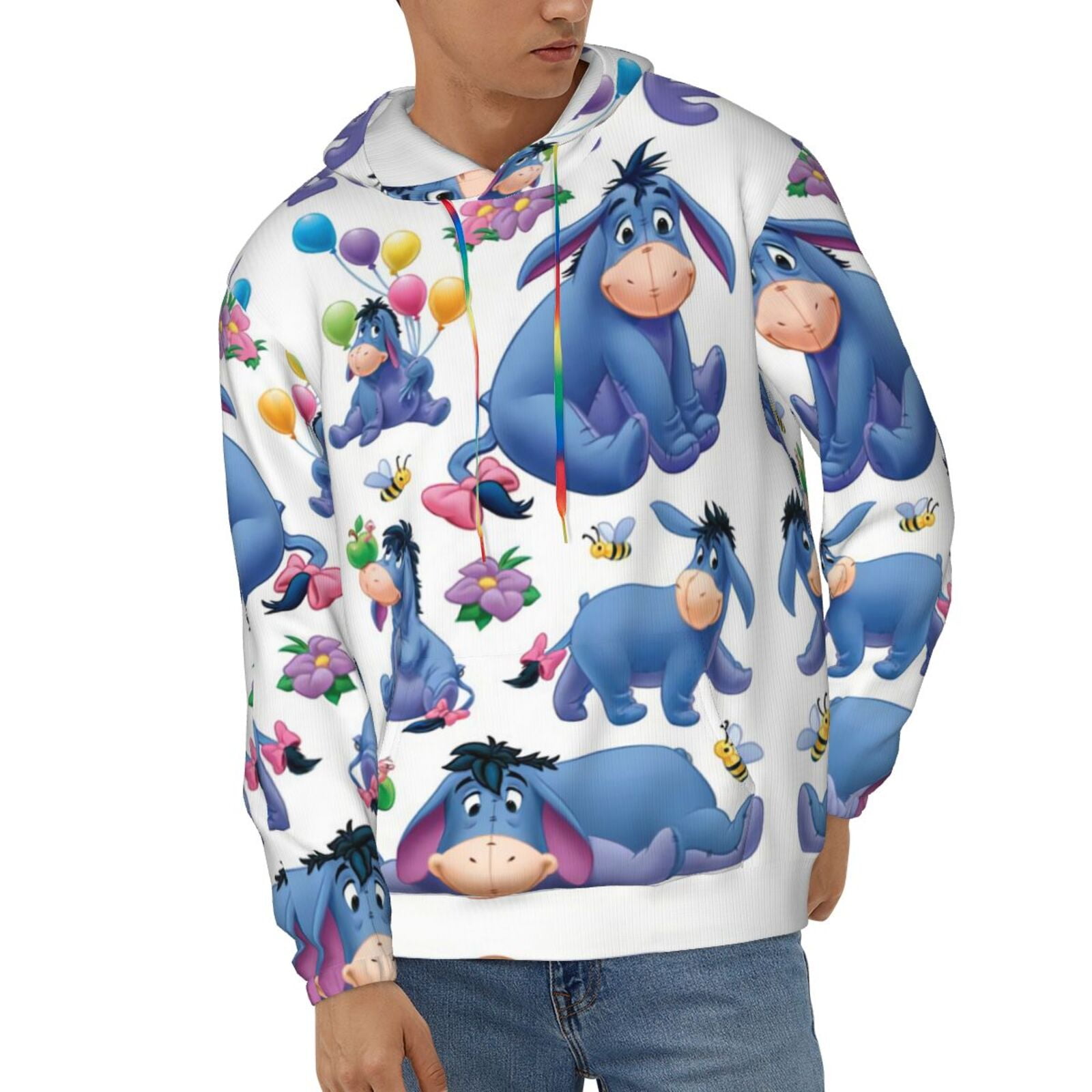 Eeyore Unisex Hoodies 3D Print Hooded Sweatshirt for Men Women, Long ...