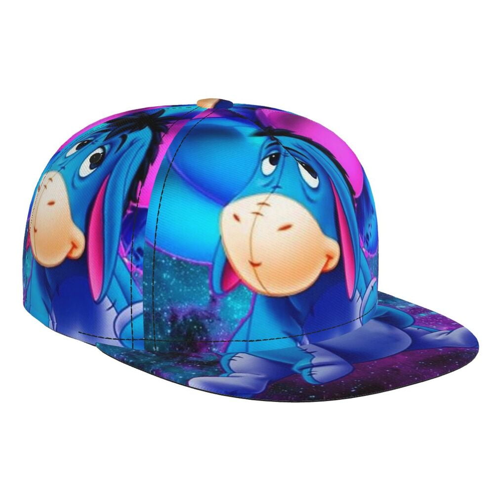 Eeyore Winnie the Pooh Adjustable Flat Brim Baseball Cap Snapback Hat ...