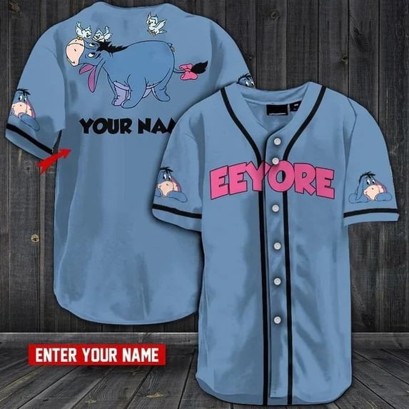 Eeyore Winnie the Pooh Baseball Jersey Custom Name Disney Baseball ...