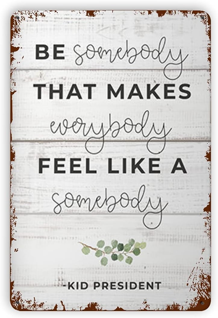 Eeypy Kid President Poster Shiplap Wall Art Nursery Classroom Teacher ...