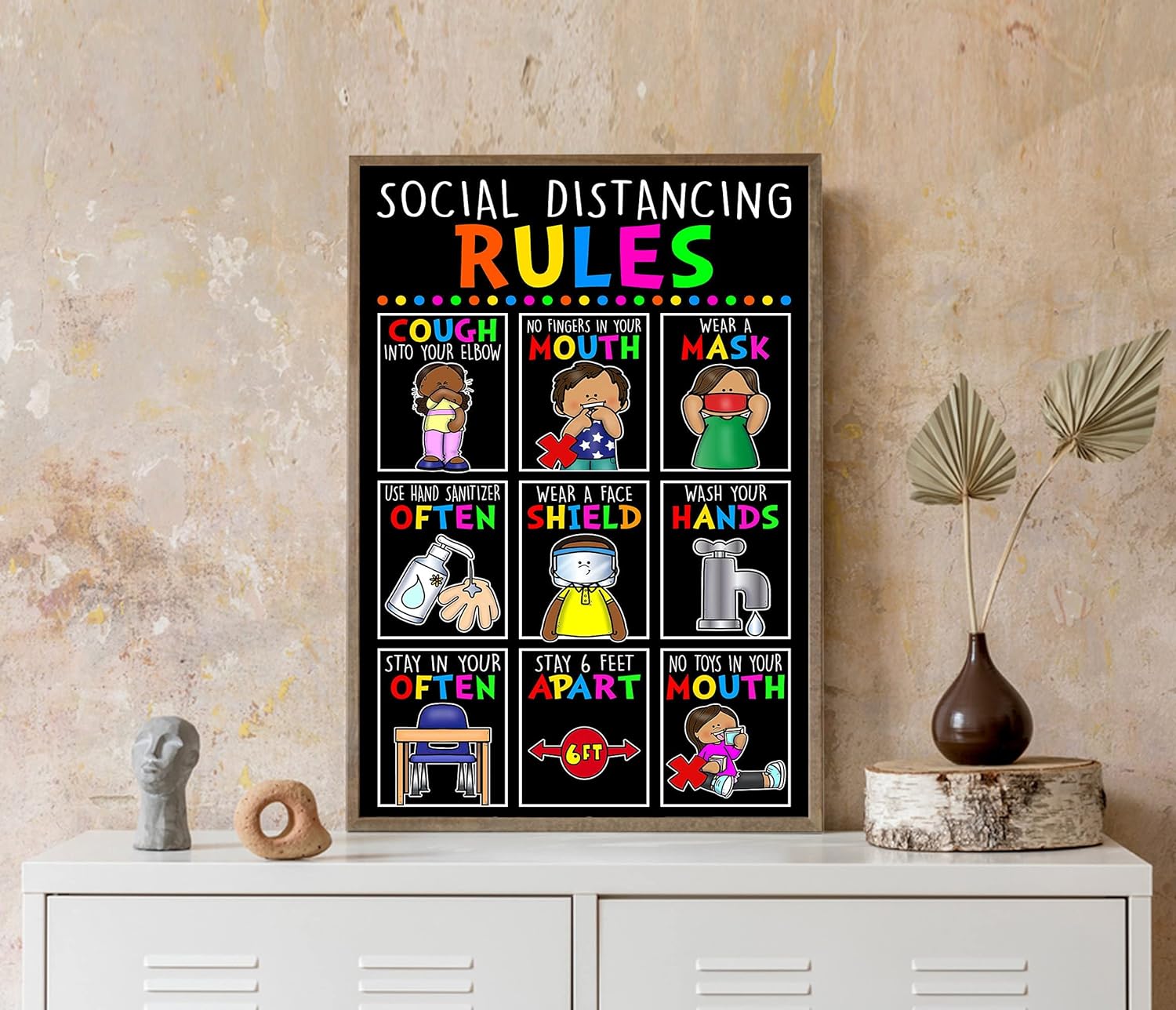 Eeypy Social Distancing Classroom Rules Quarantine Students Kid Class ...