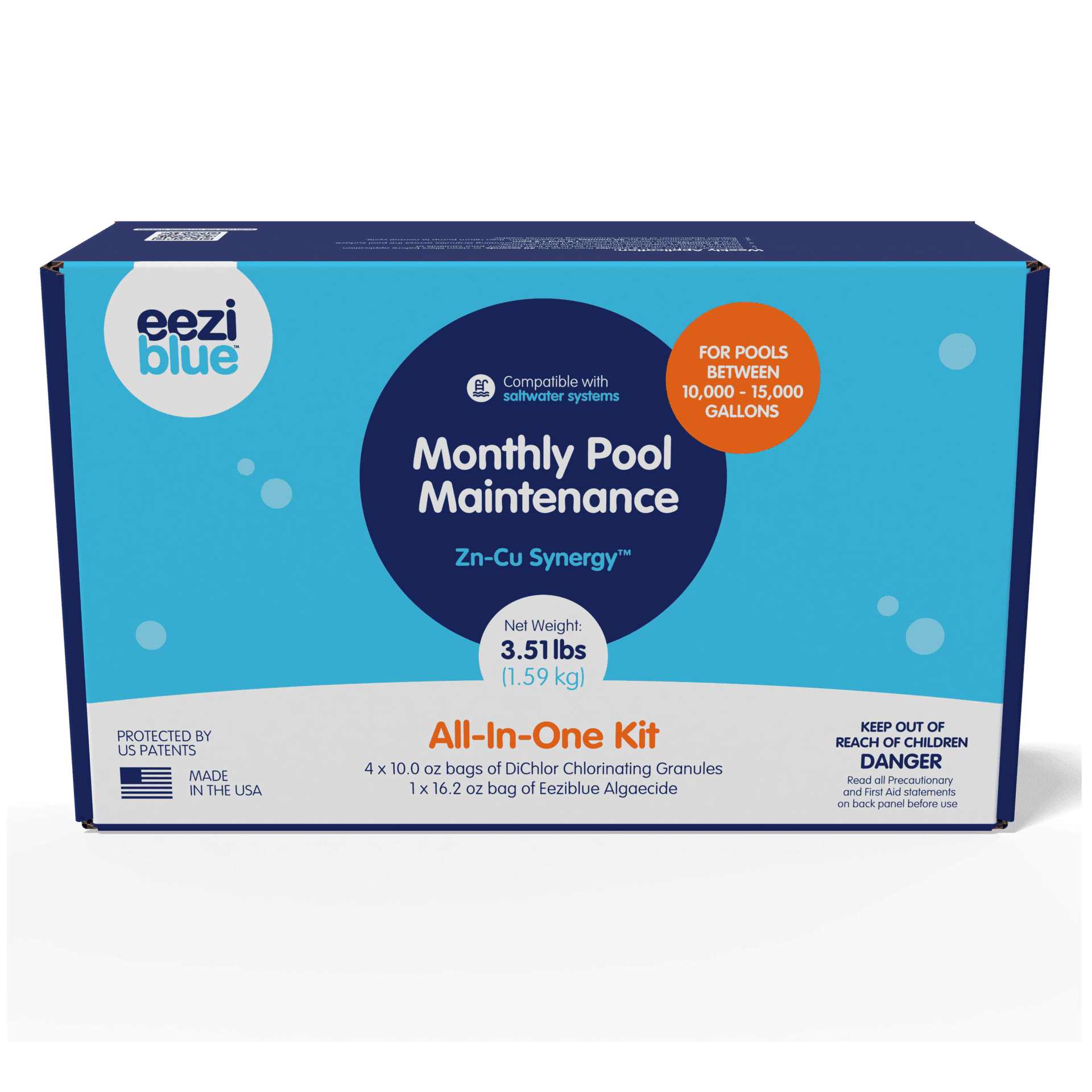 Eeziblue Clear4Weeks™ Monthly Pool Maintenance Kit Above Ground and In ...