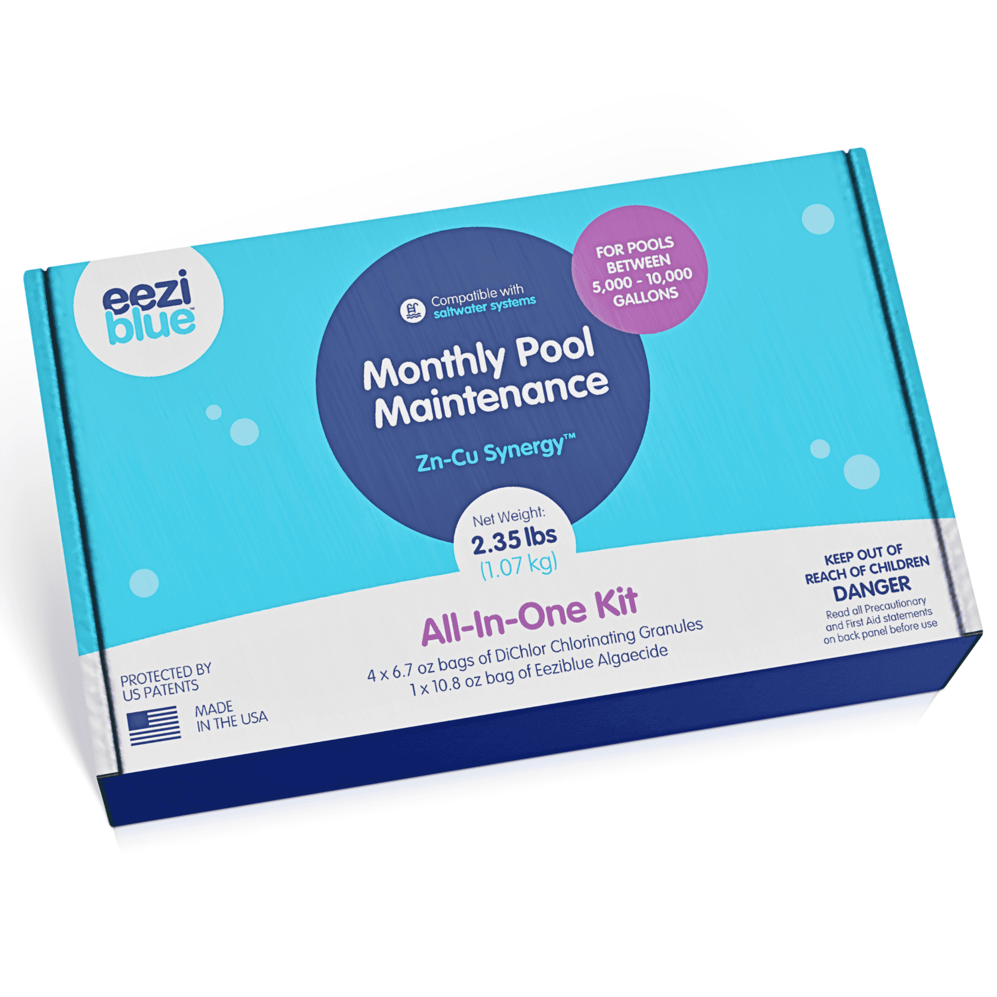 Eeziblue Clear4Weeks™ Monthly Pool Maintenance Kit Above Ground and In ...