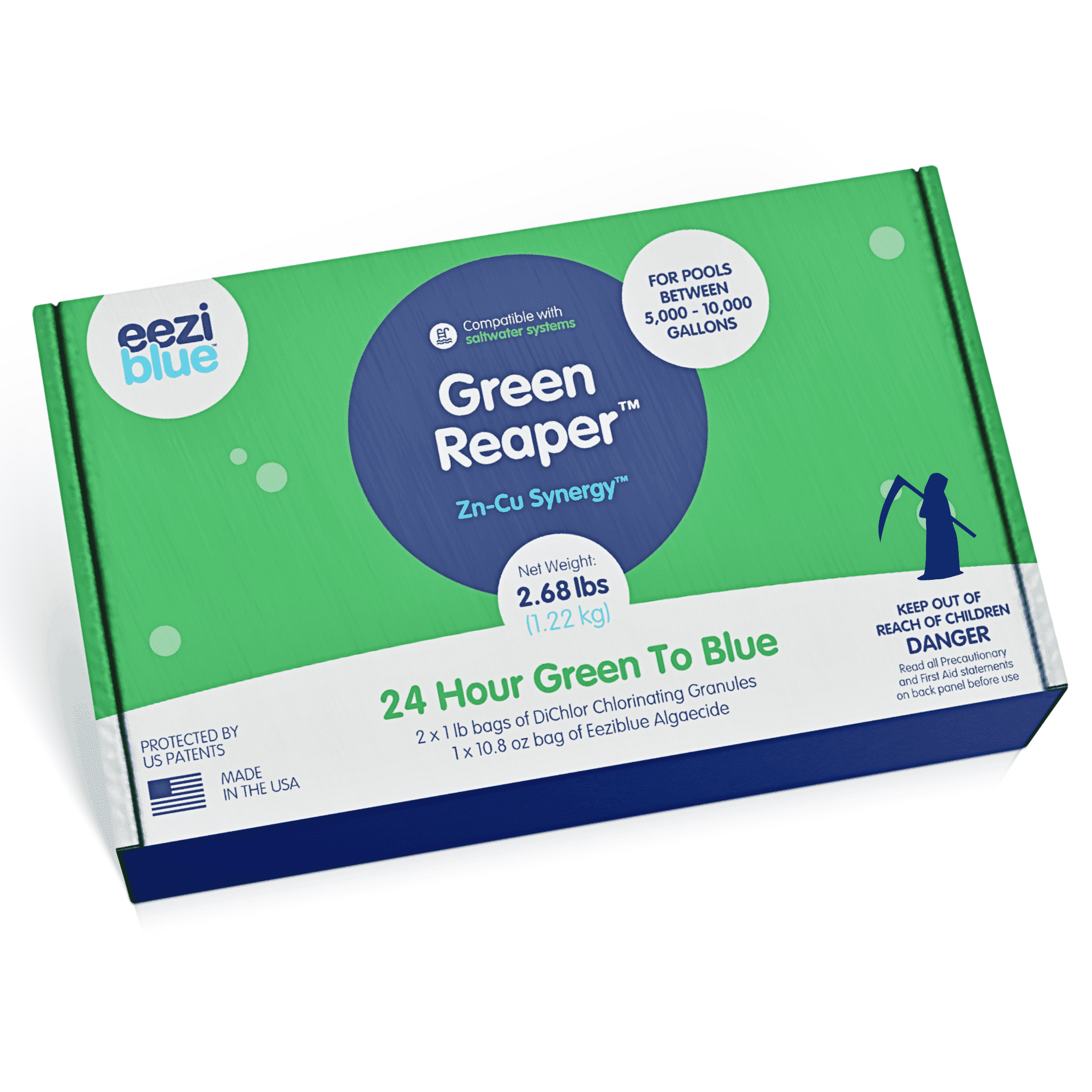 Eeziblue GreenReaper™, Green to Blue Kit for Swimming Pools - Easy-to ...