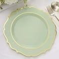 Efavormart 10 Pack | 10" Sage Green Plastic Dinner Plates Disposable ...