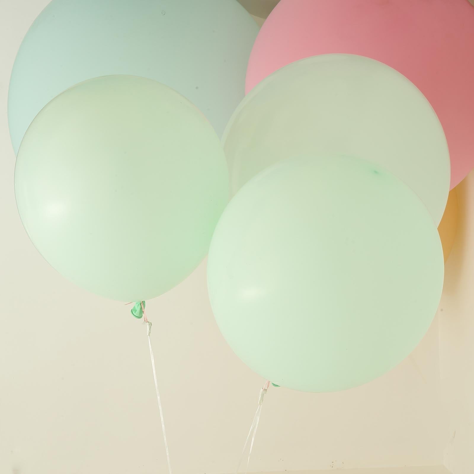 Efavormart 10 Pack 18" Large Pastel Mint Round Latex Balloons Air ...