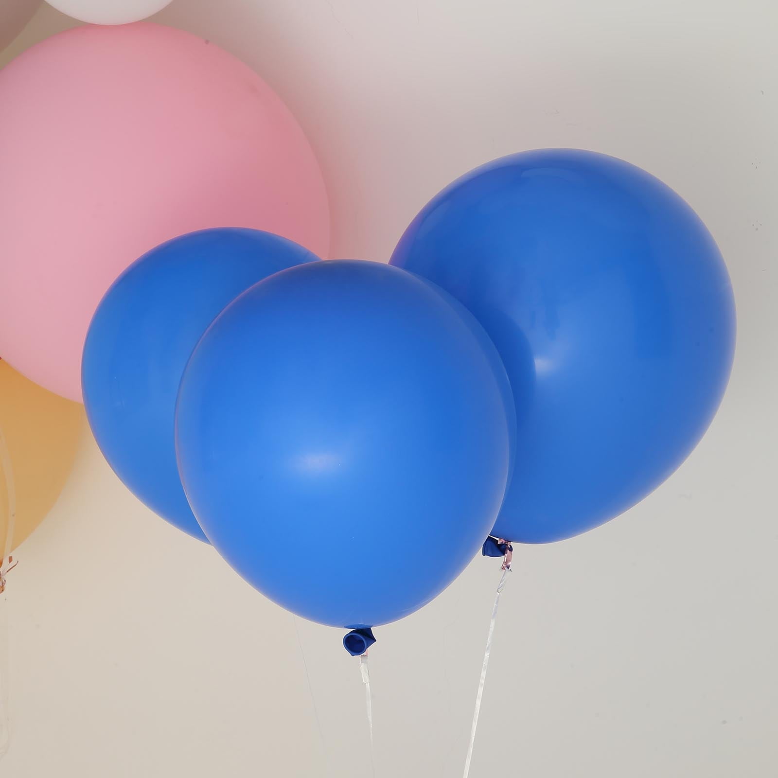 Efavormart 10 Pack 18" Large Royal Blue Round Latex Balloons Air Helium ...