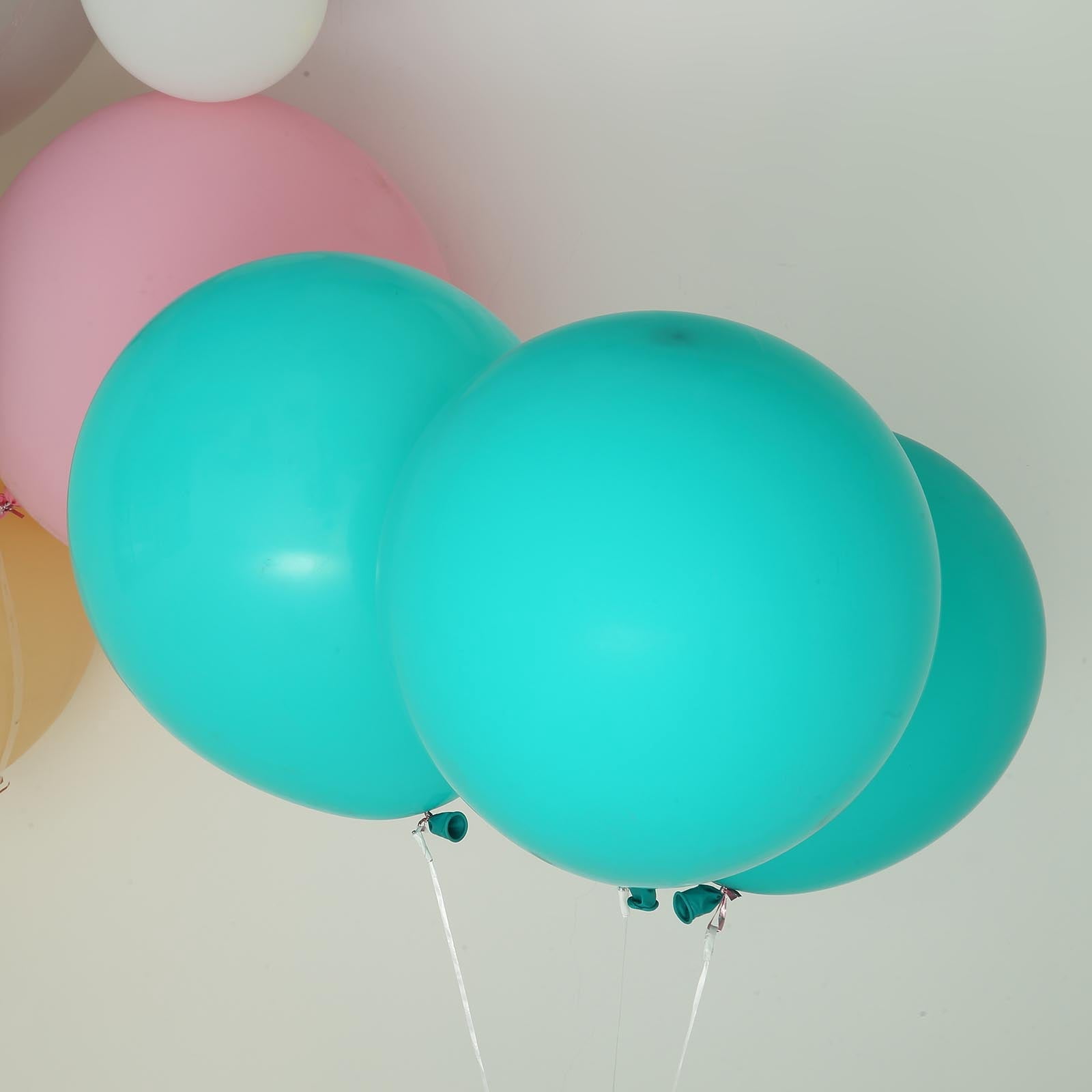 Efavormart 10 Pack 18" Large Turquoise Round Latex Balloons Air Helium ...