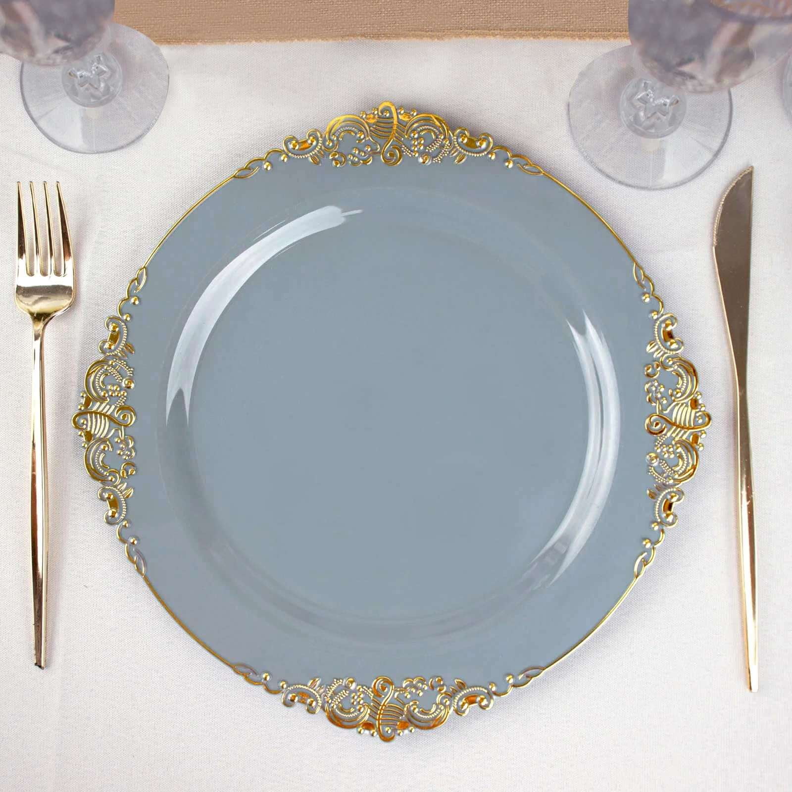 Efavormart 10 Pack | Dusty Blue/Gold Baroque 10 Efavormart 10 Pack | Dusty Blue/Gold Baroque 10