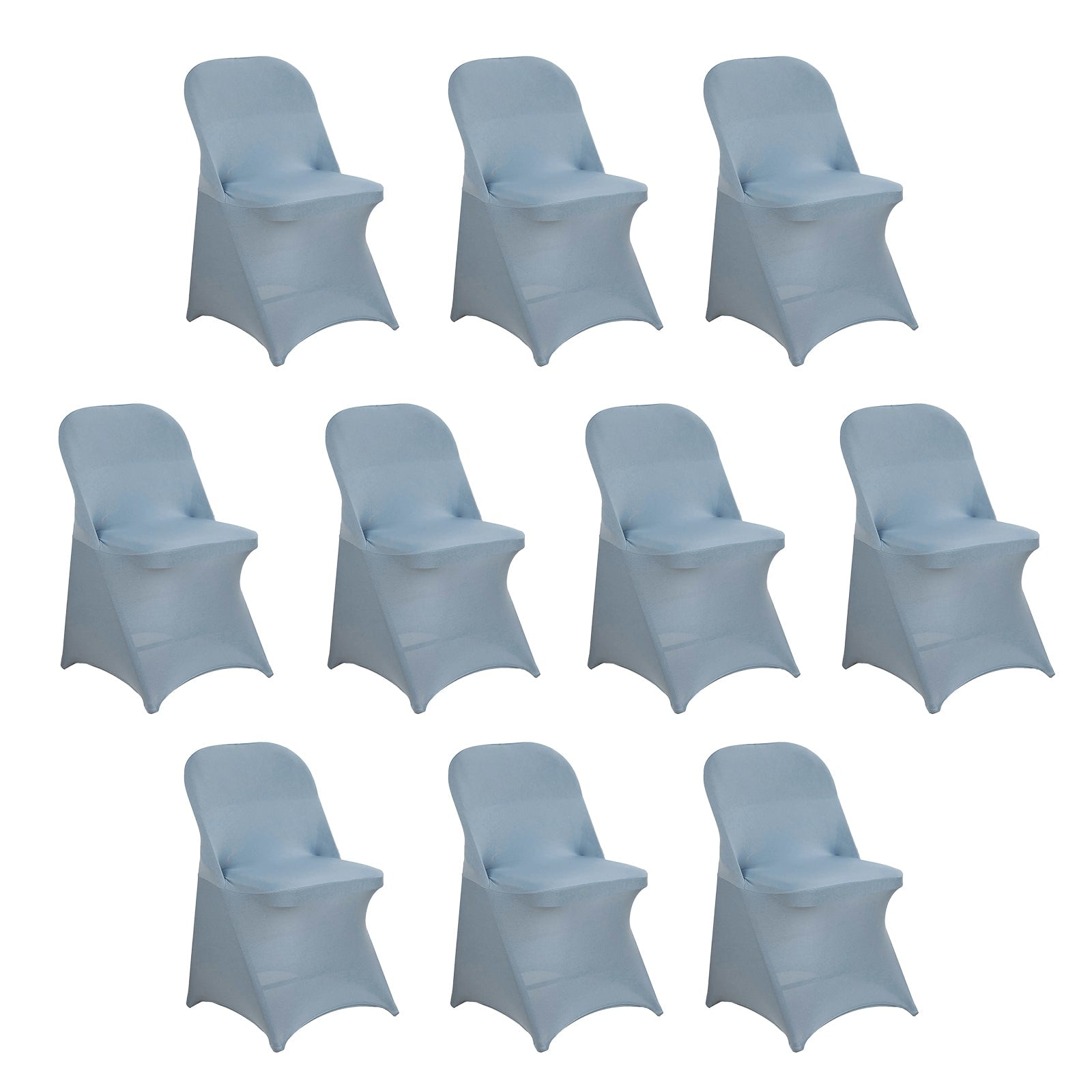 Efavormart 10 Pack Dusty Blue Spandex Folding Slip On Chair Covers ...