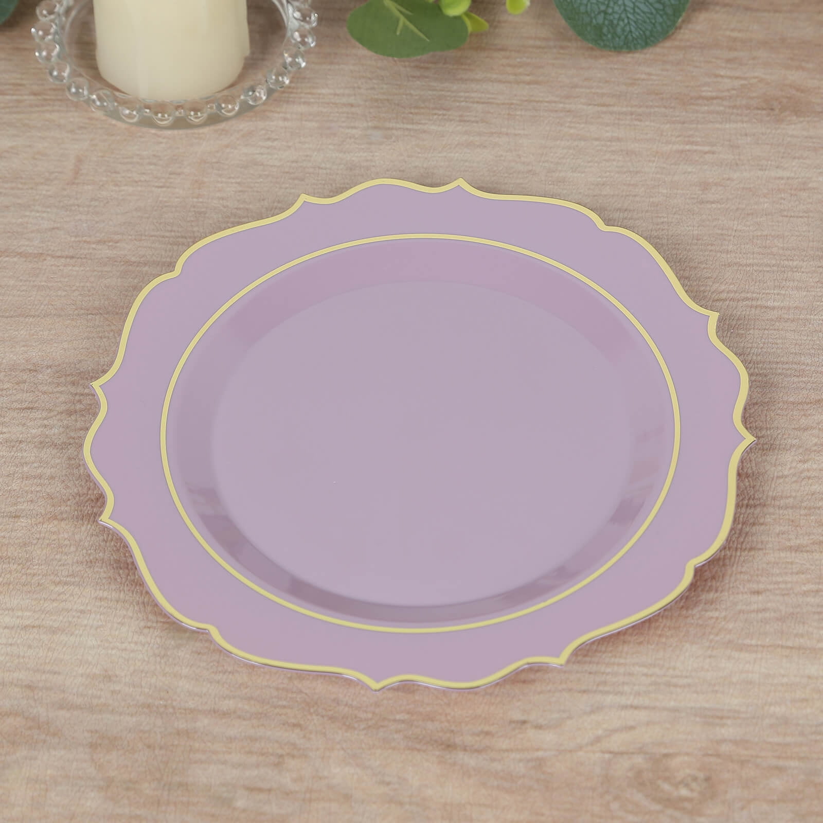 Efavormart 10 Pack Lavender Lilac Plastic Dessert Salad Plates ...