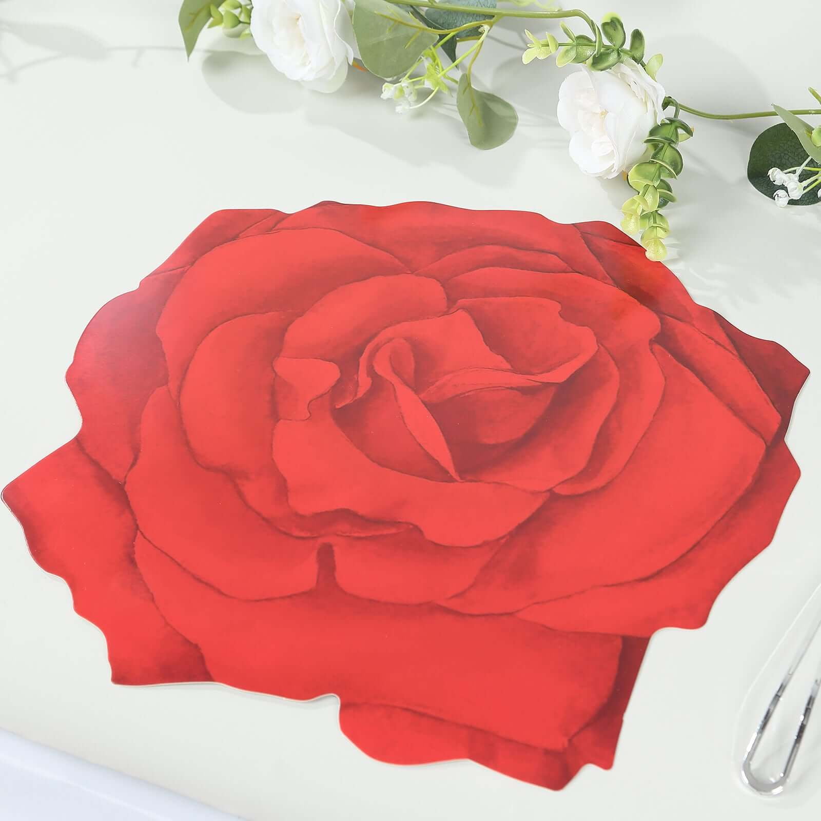 Efavormart 10 Pack Red Rose Flower Cardboard Paper Placemats, 14 ...