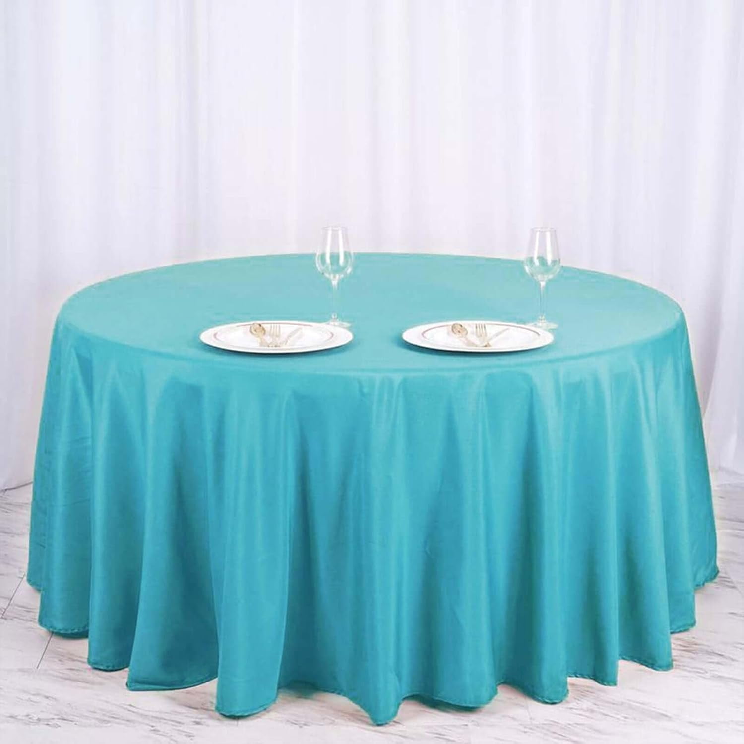 Efavormart 10 Pack Round Tablecloth, 120 Inch Stain & Wrinkle Resistant ...