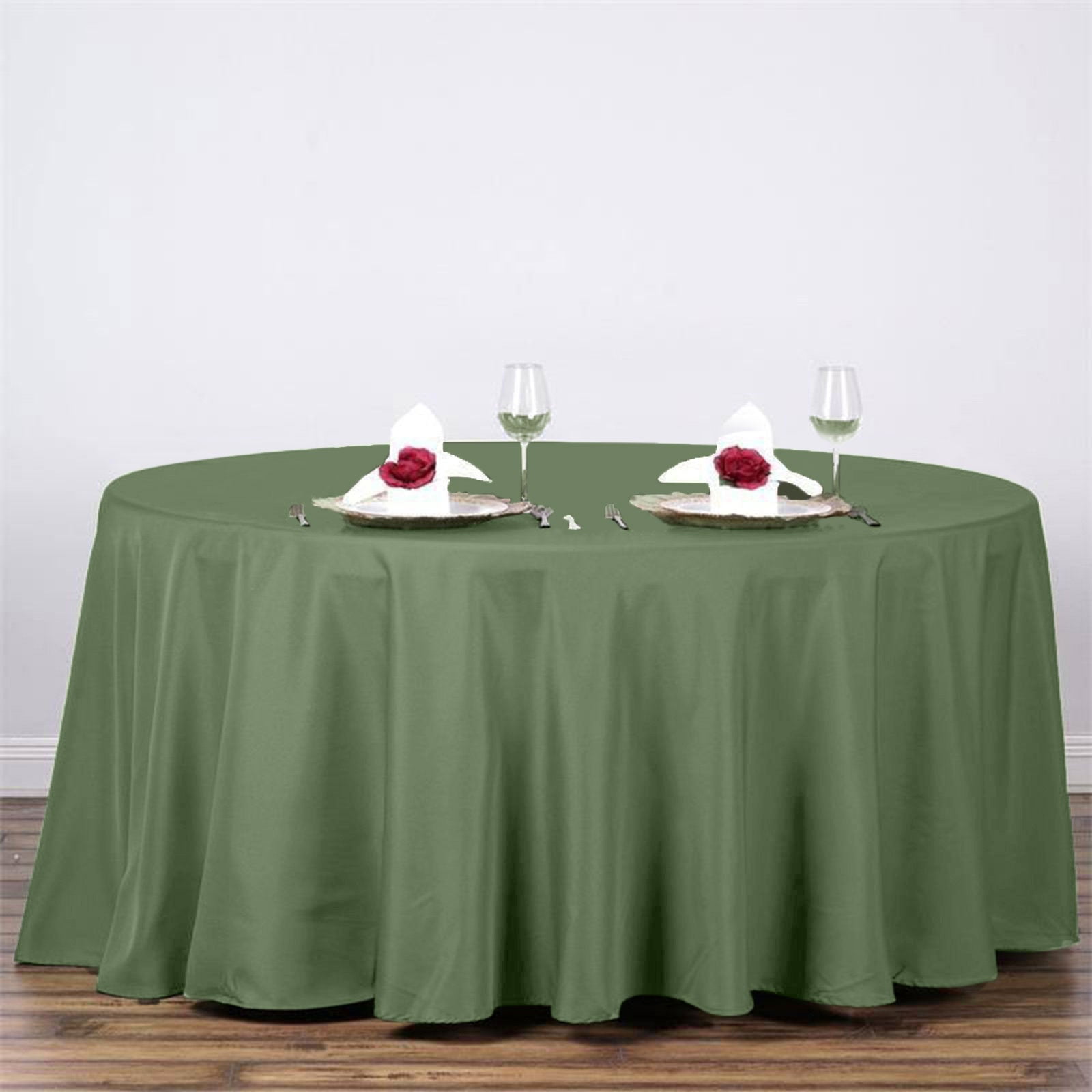 Efavormart 10 Pack Round Tablecloth, 120 Inch Stain & Wrinkle Resistant ...