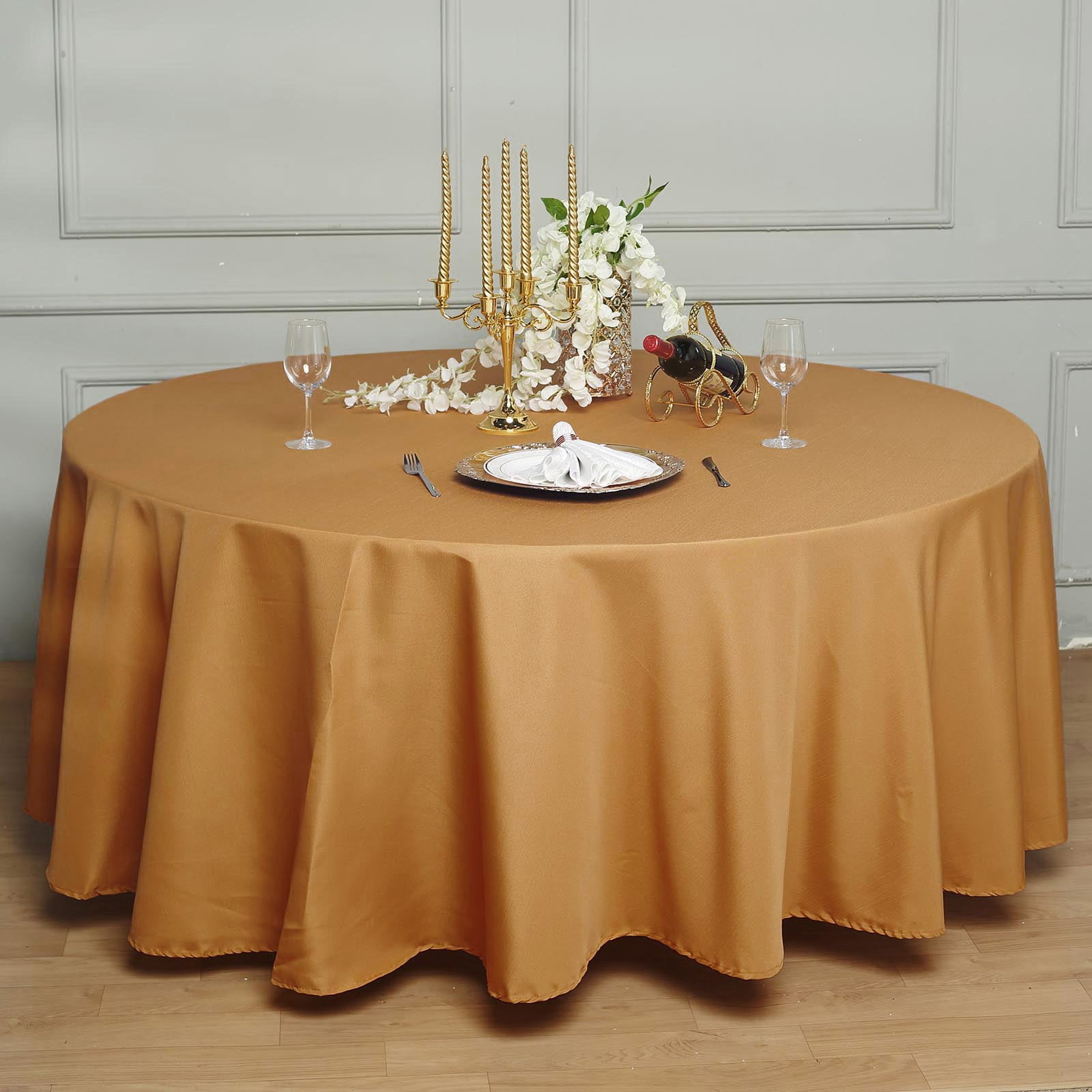 Efavormart Premium Quality 120" Round Polyester Tablecloth for Wedding ...