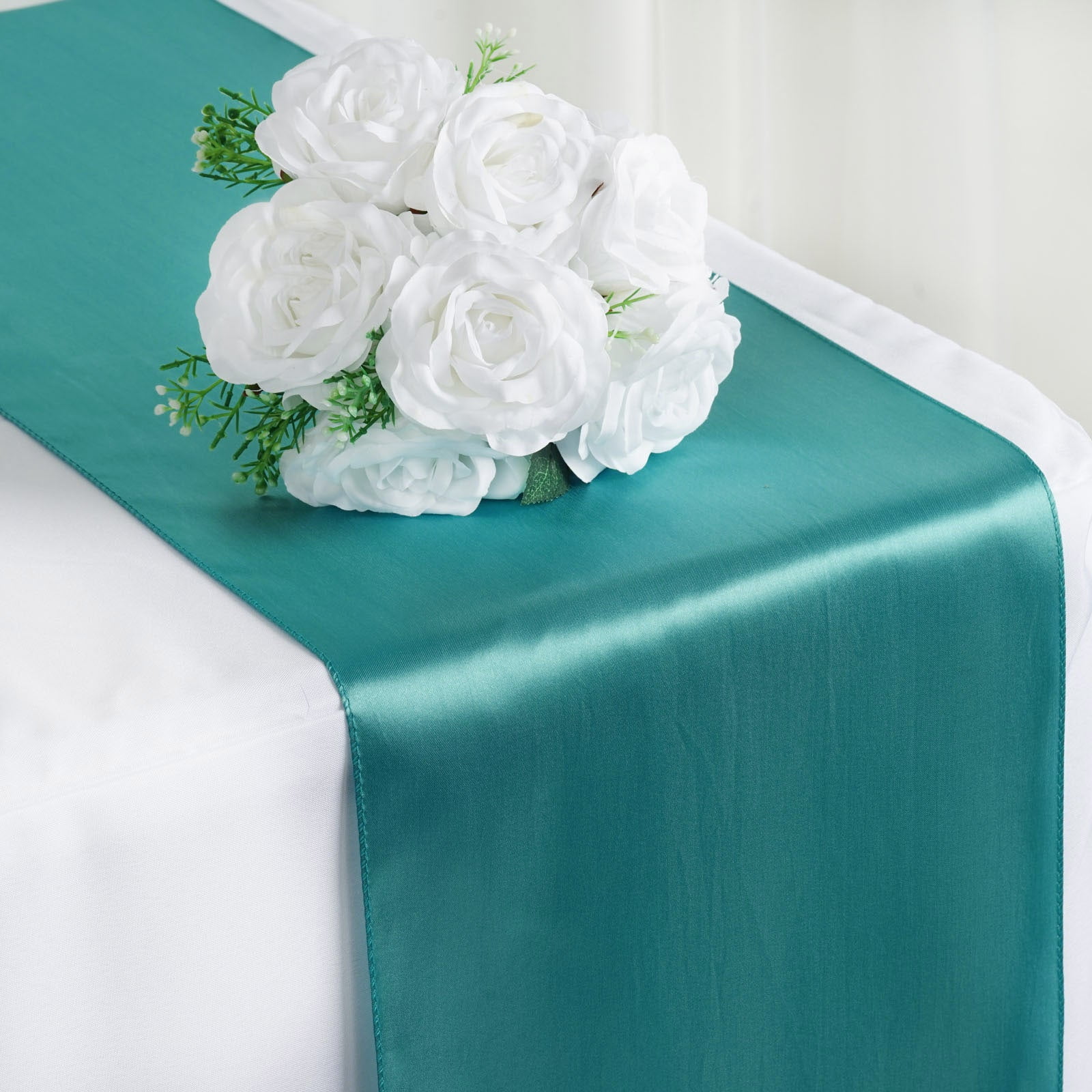 Efavormart 10 PCS 12"x108" Turquoise Satin Table Runner - Walmart.com
