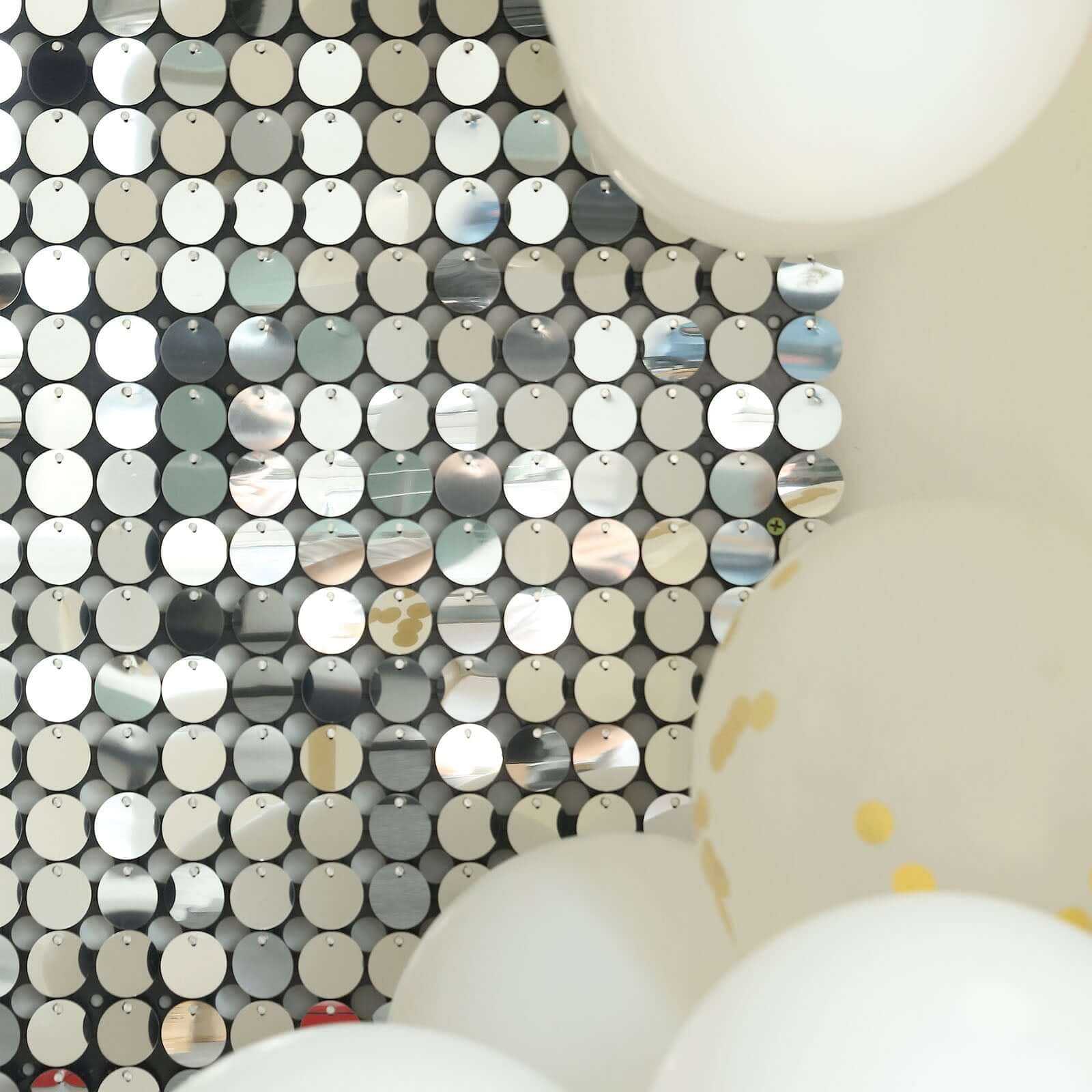 Efavormart 10 Panels | Ritzy Silver Sequin Shimmer Wall Backdrop Panels ...