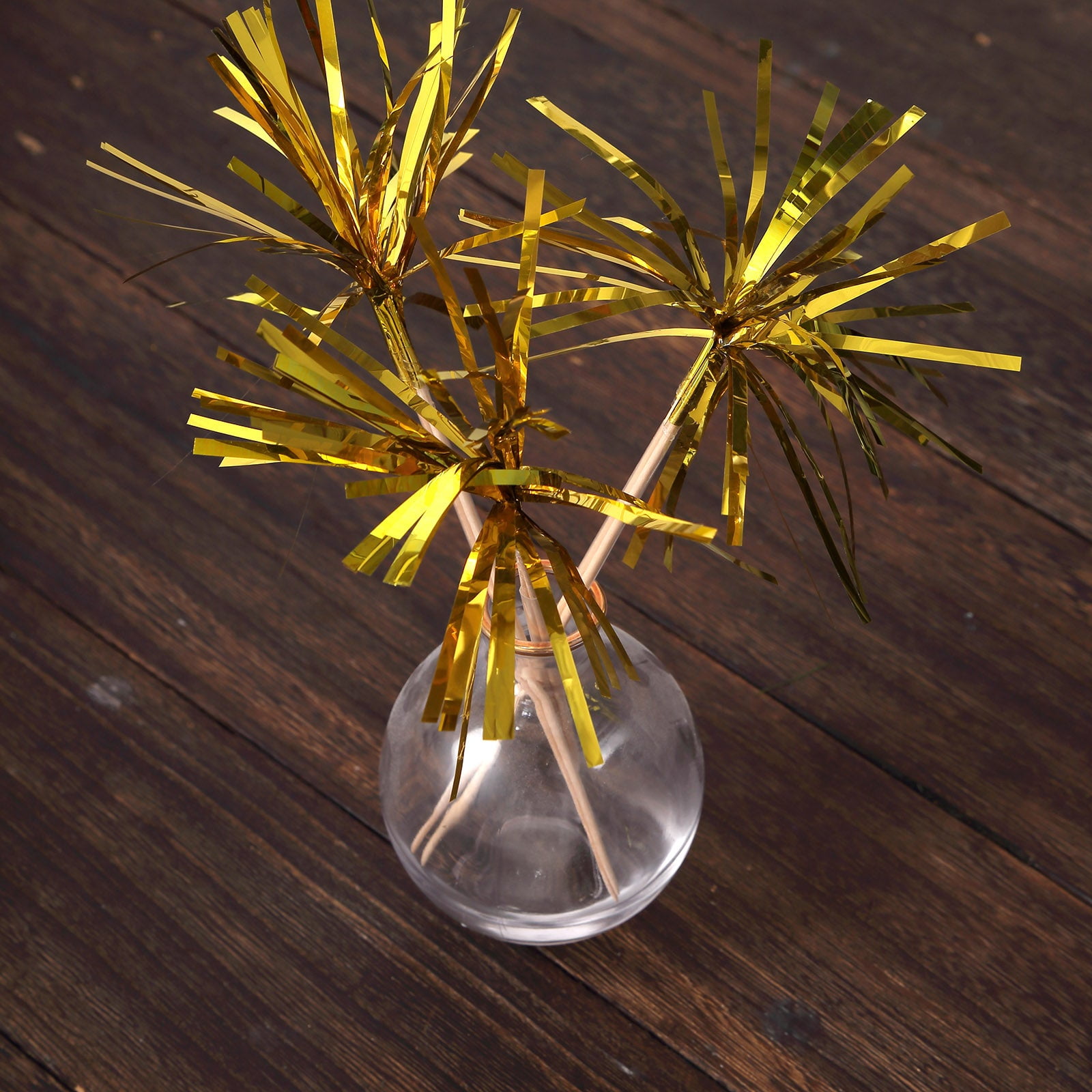 Efavormart 100 Pack Gold Firework Cupcake Toppers, 9" Food Picks ...