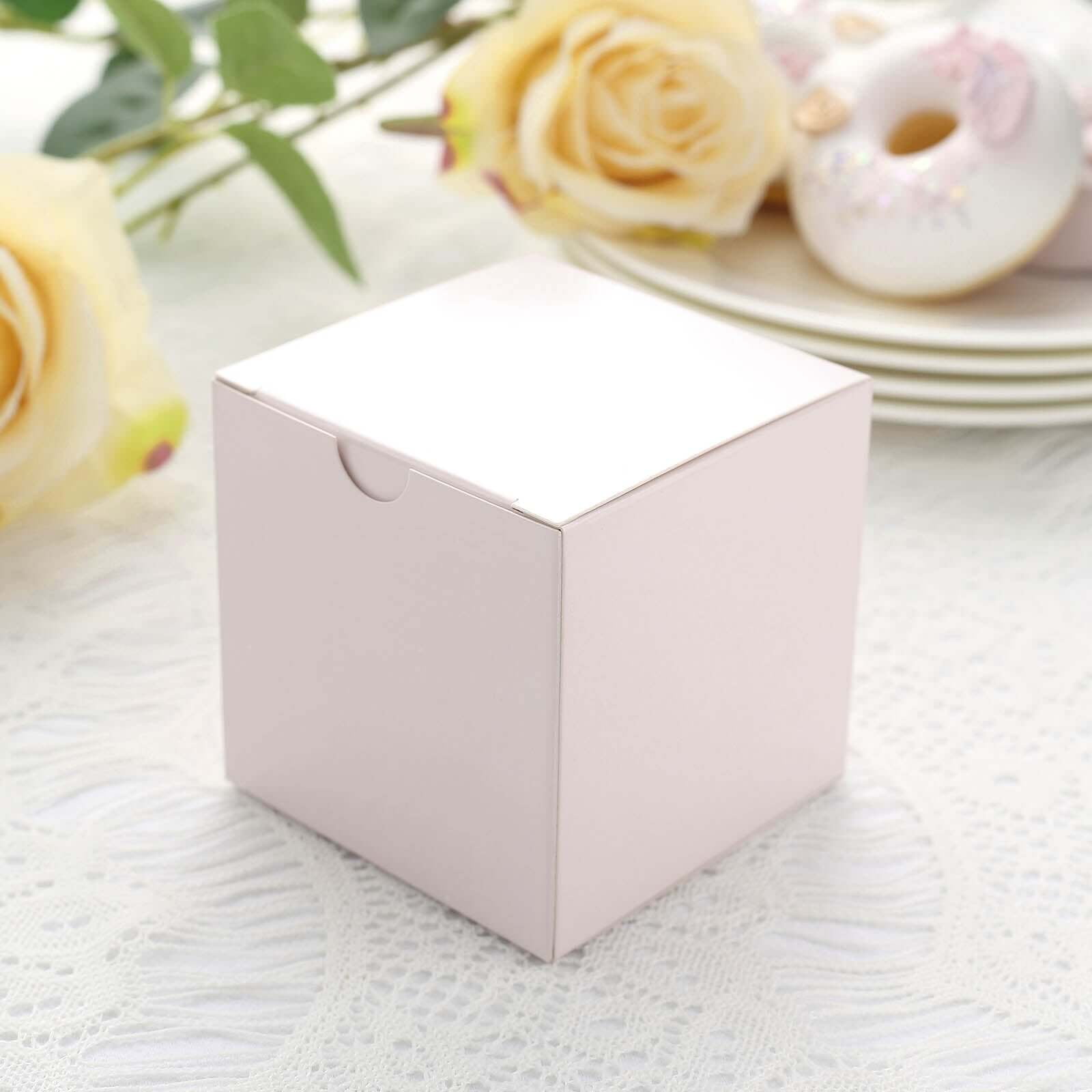 Efavormart 100 pcs of 3x3x3 Blush Favor Candy Box for Candy Treat Gift ...