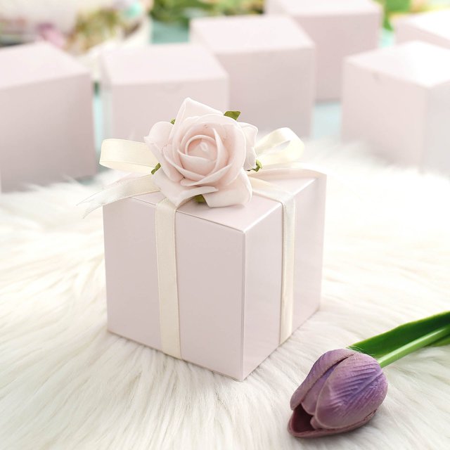 Efavormart 100 pcs of 3x3x3 Blush Favor Candy Box for Candy Treat Gift ...