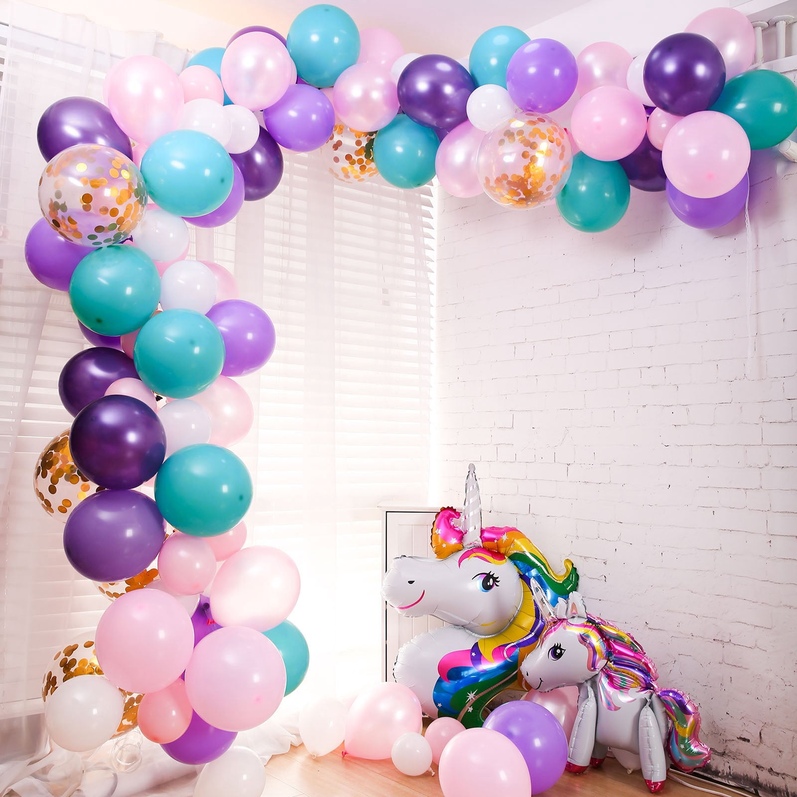 Efavormart 105 Pack Balloon Garland Kit, Balloon Arch Themed Party ...