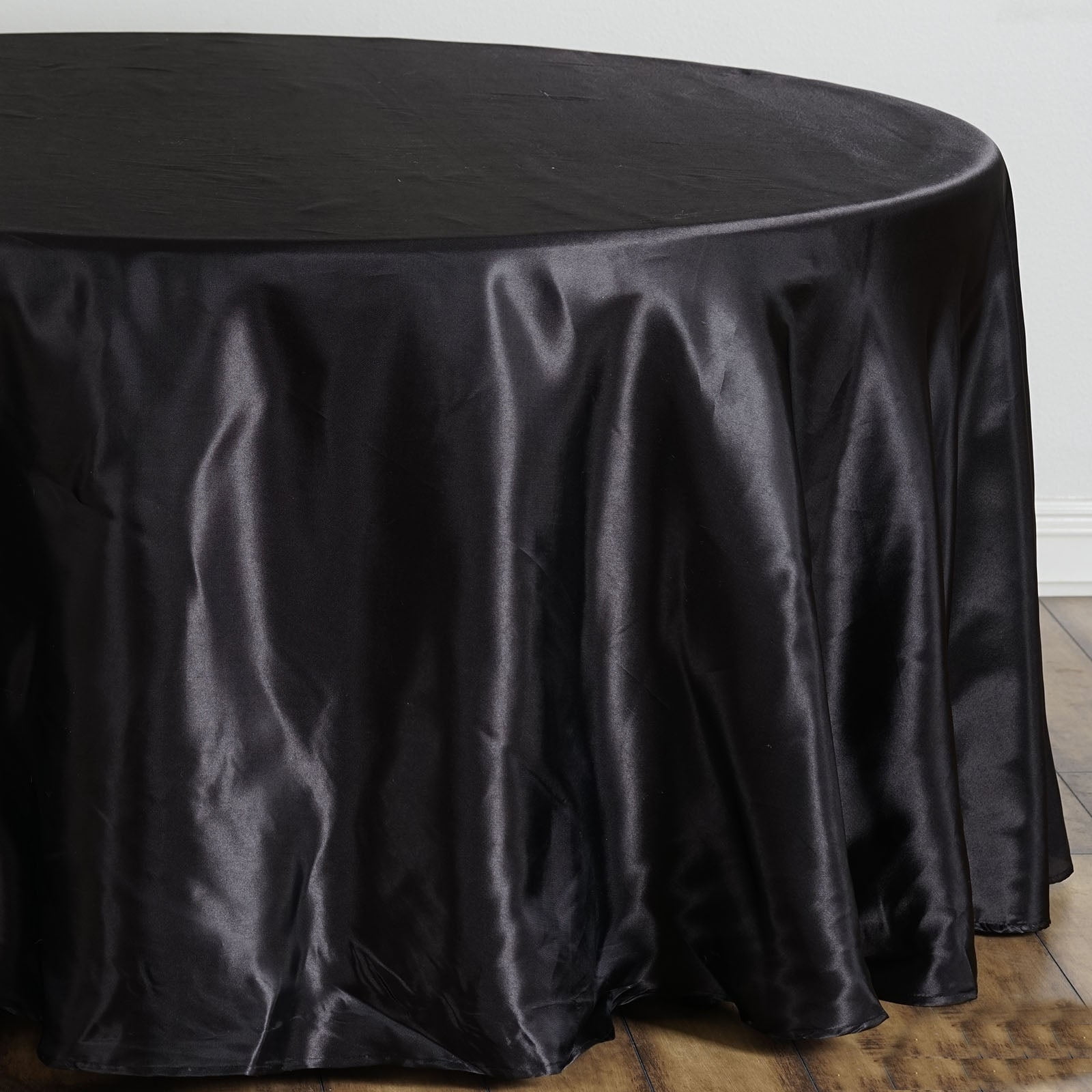 Efavormart 108 Inch Satin Round Tablecloth, Washable Linen Table Cover ...