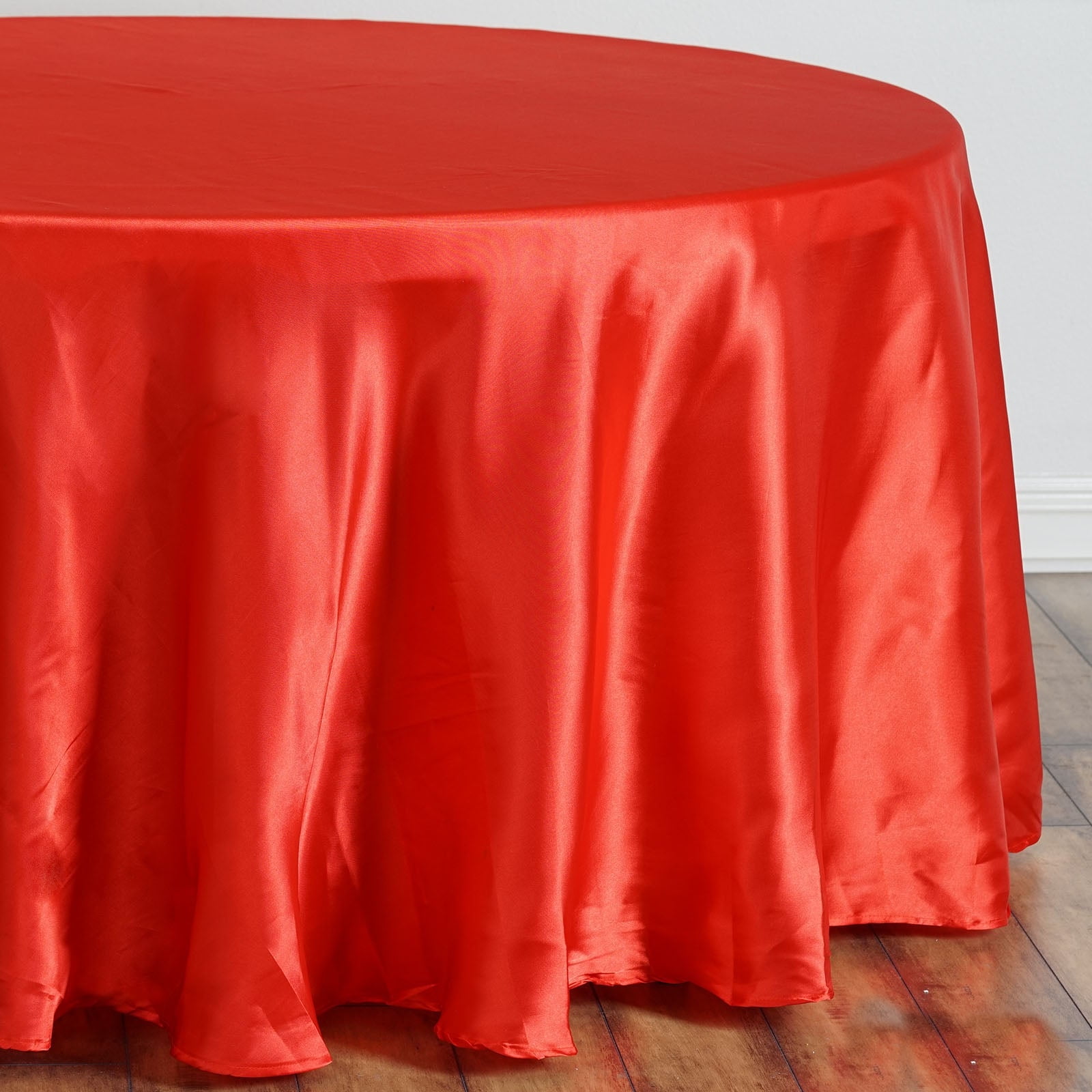 Efavormart 108 Inch Satin Round Tablecloth, Washable Linen Table Cover ...