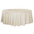 Efavormart 108" Premium Beige Faux Linen Tablecloth | Slubby Textured ...