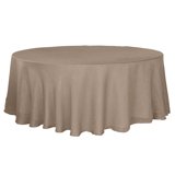 Efavormart 108" Premium Taupe Faux Linen Tablecloth | Slubby Textured ...