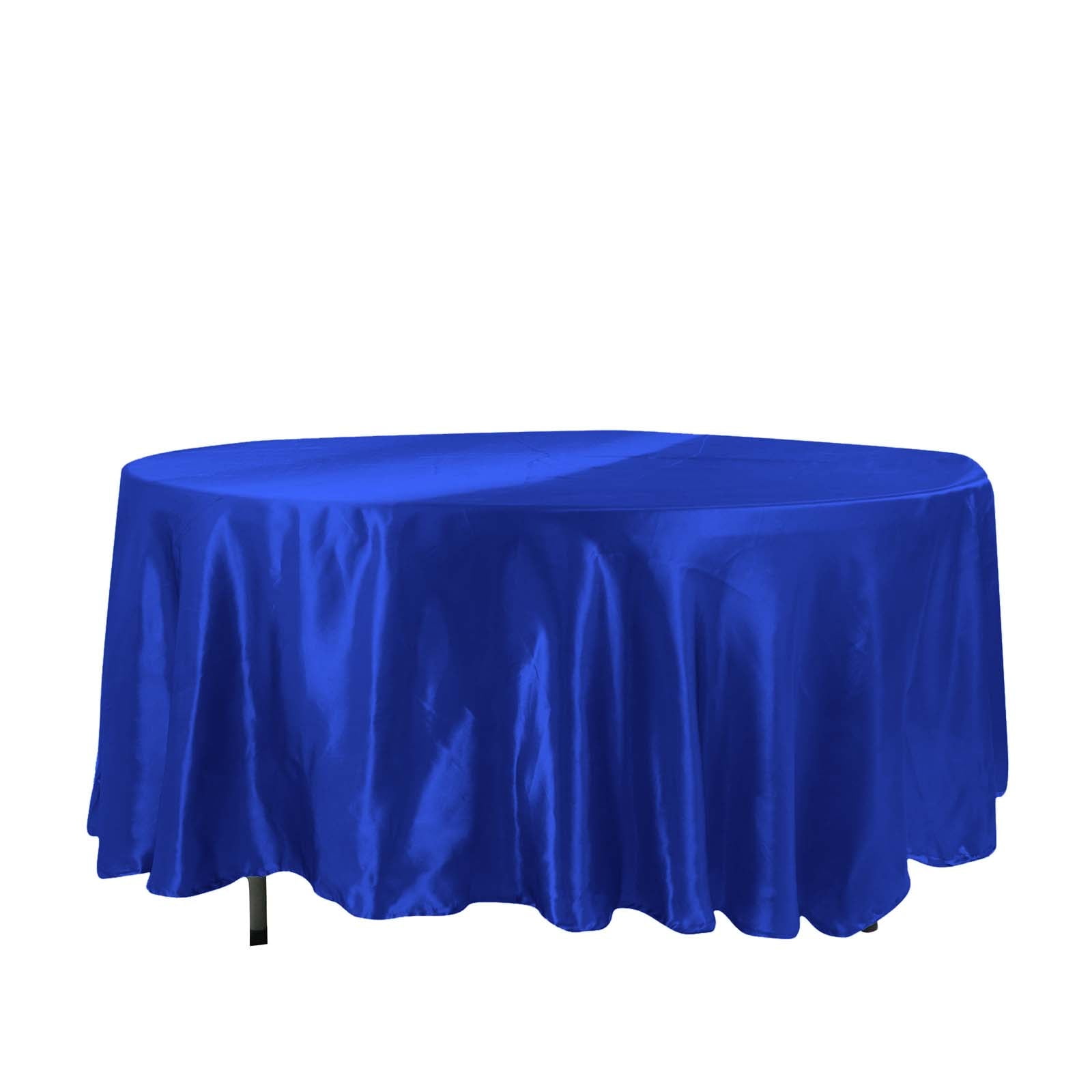 Efavormart 108" ROYAL BLUE Wholesale Linens SATIN Round Tablecloth for ...