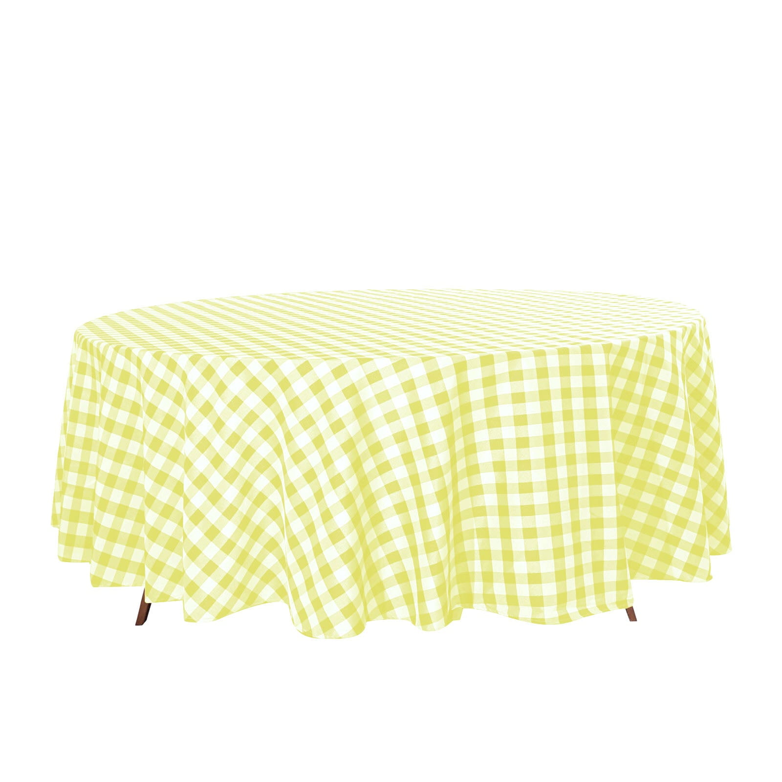 Efavormart 108" Round Yellow/WHITE Checkered Wholesale Gingham ...