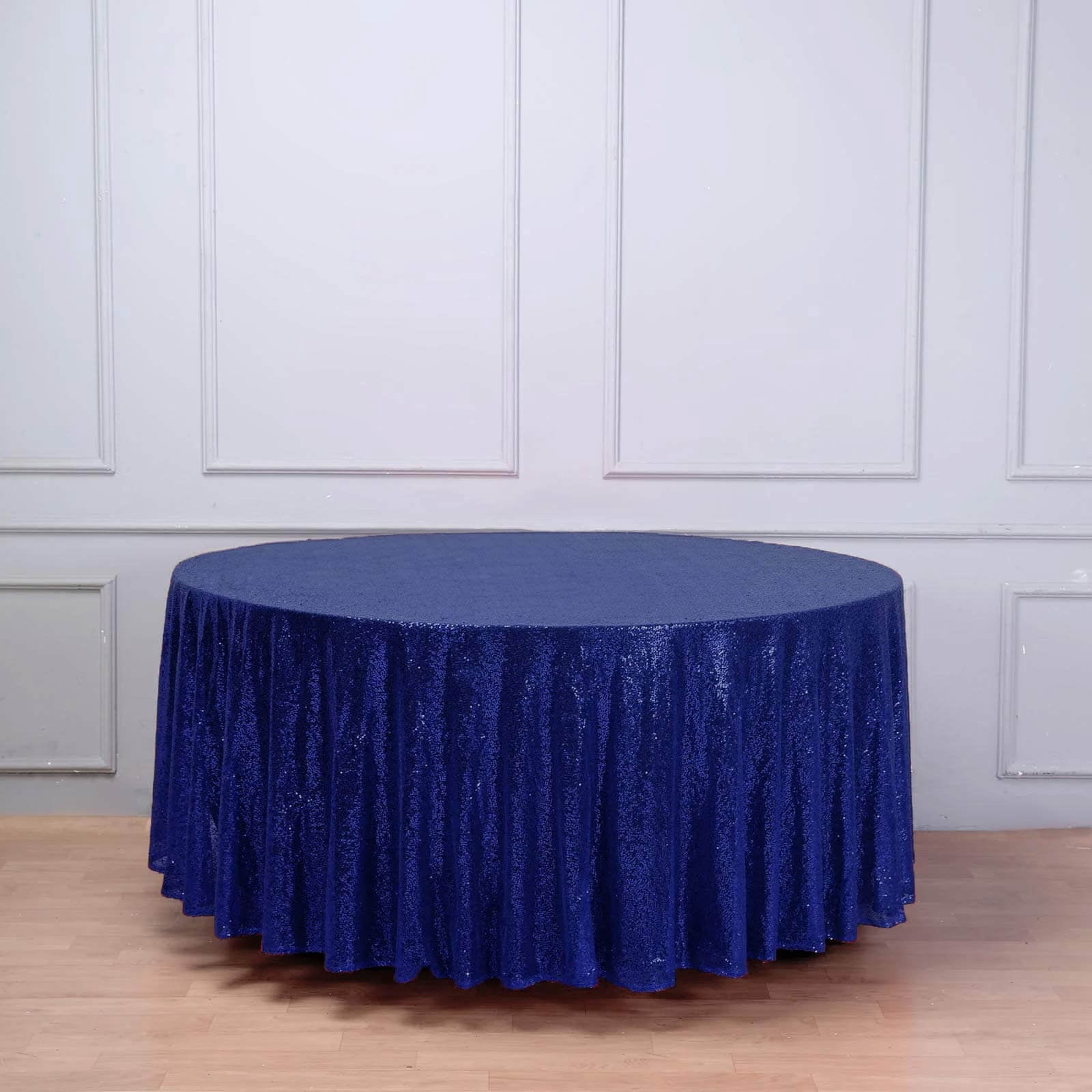 Efavormart 108" Wholesale Premium Navy Blue Table Cover Sparkly SEQUIN ...