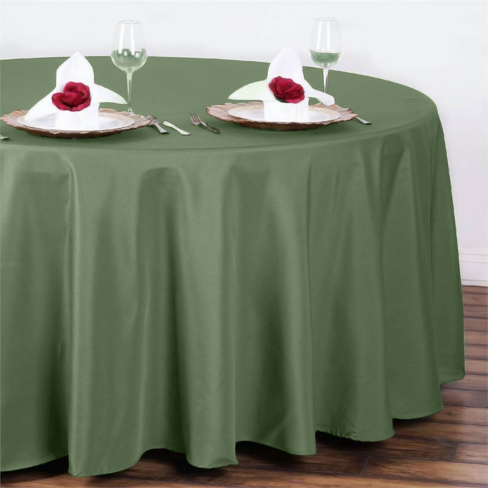 Efavormart Round Tablecloth, 108 Inch Stain & Wrinkle Resistant ...