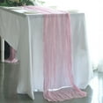 Efavormart 10FT Pink Cotton Linen Gauze Table Runner, Boho Wedding ...
